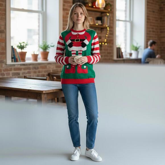 Sweaters | Nwt Womens Holiday Elf Sweater Size L | Poshmark